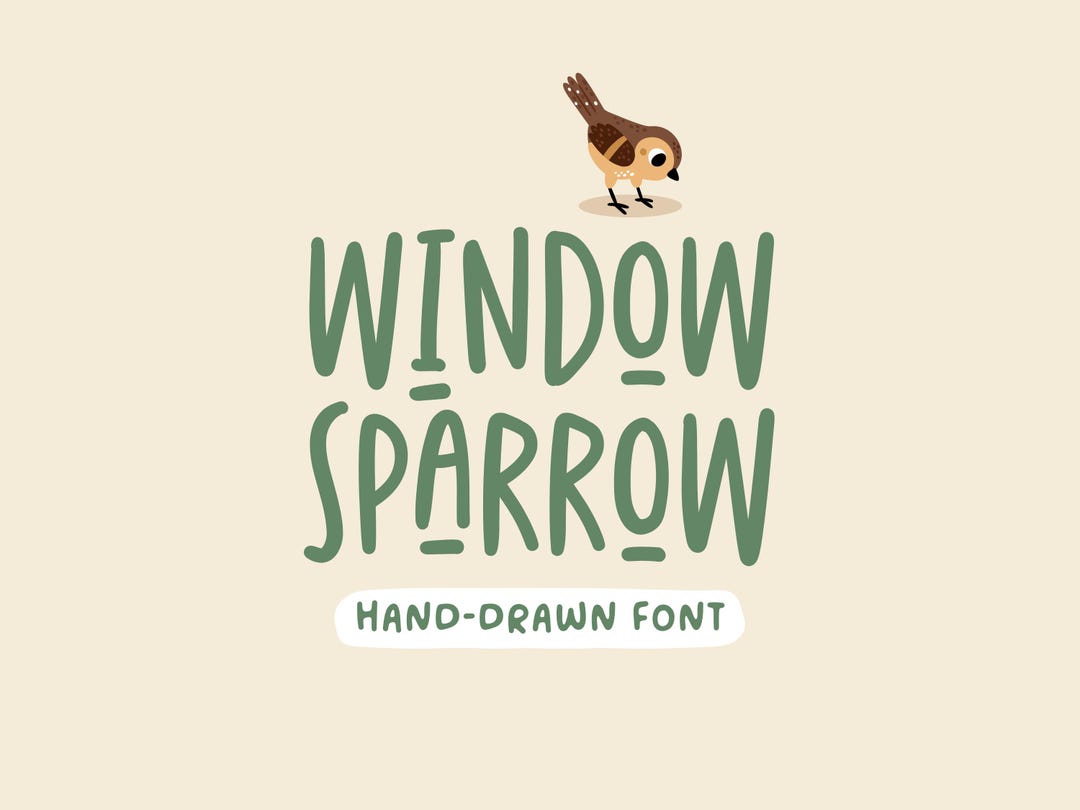 Window Sparrow Font | Cricut Font, Handwritten Font, Tall Font, Cute ...