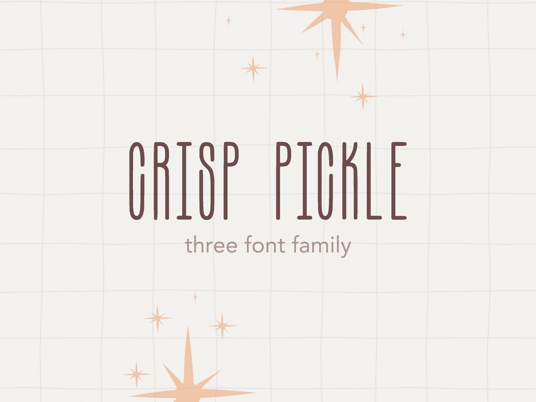 Crisp Pickle Font Family | Tall Font | Skinny Font | Simple Font ...
