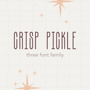 Crisp Pickle Font Family | Tall Font | Skinny Font | Simple Font ...