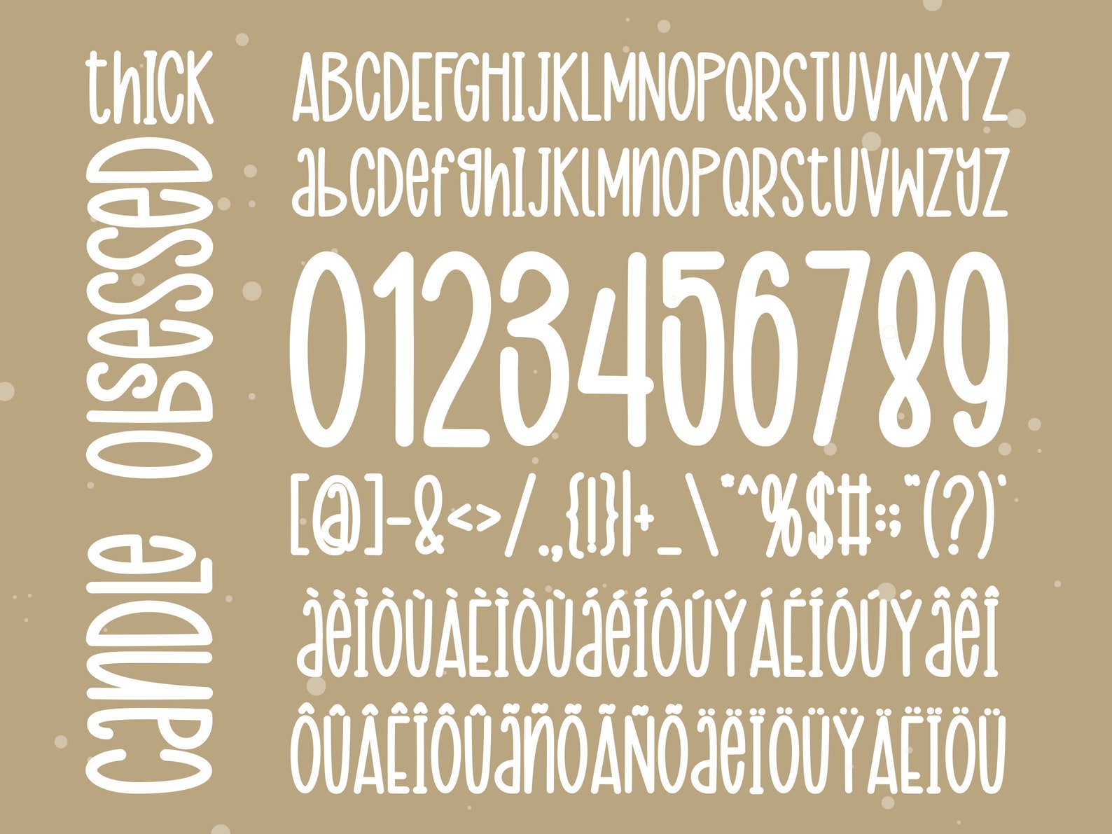 Candle Obsessed 3 Font Family Instant Digital Download Simple Tall ...