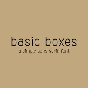 Basic Boxes Font | Instant Digital Download | Alphabet Typeface ...