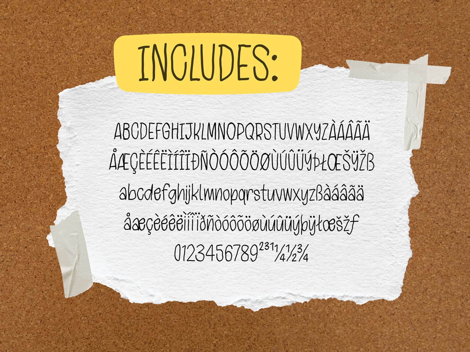 Nervous Notes Font | Instant Digital Download | Squiggle Handwriting ...
