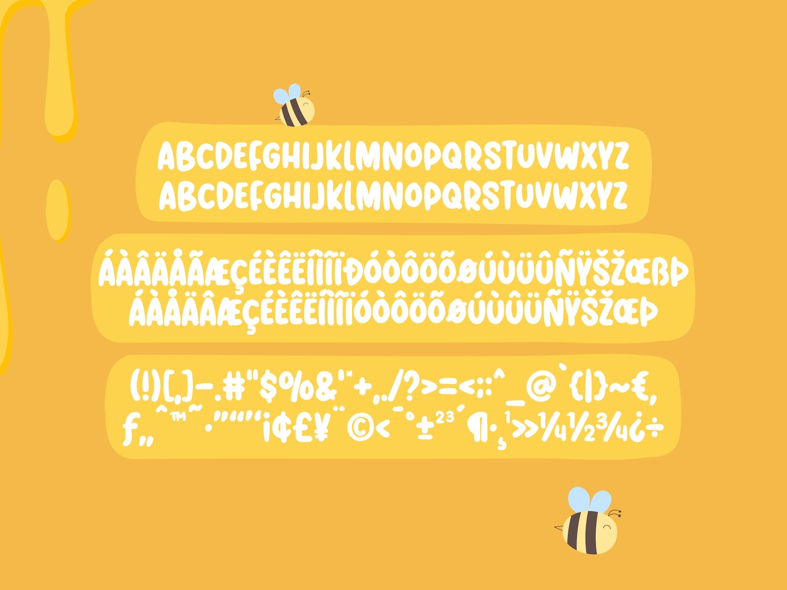 Golden Honey Font | Instant Digital Download | Alphabet Typeface ...