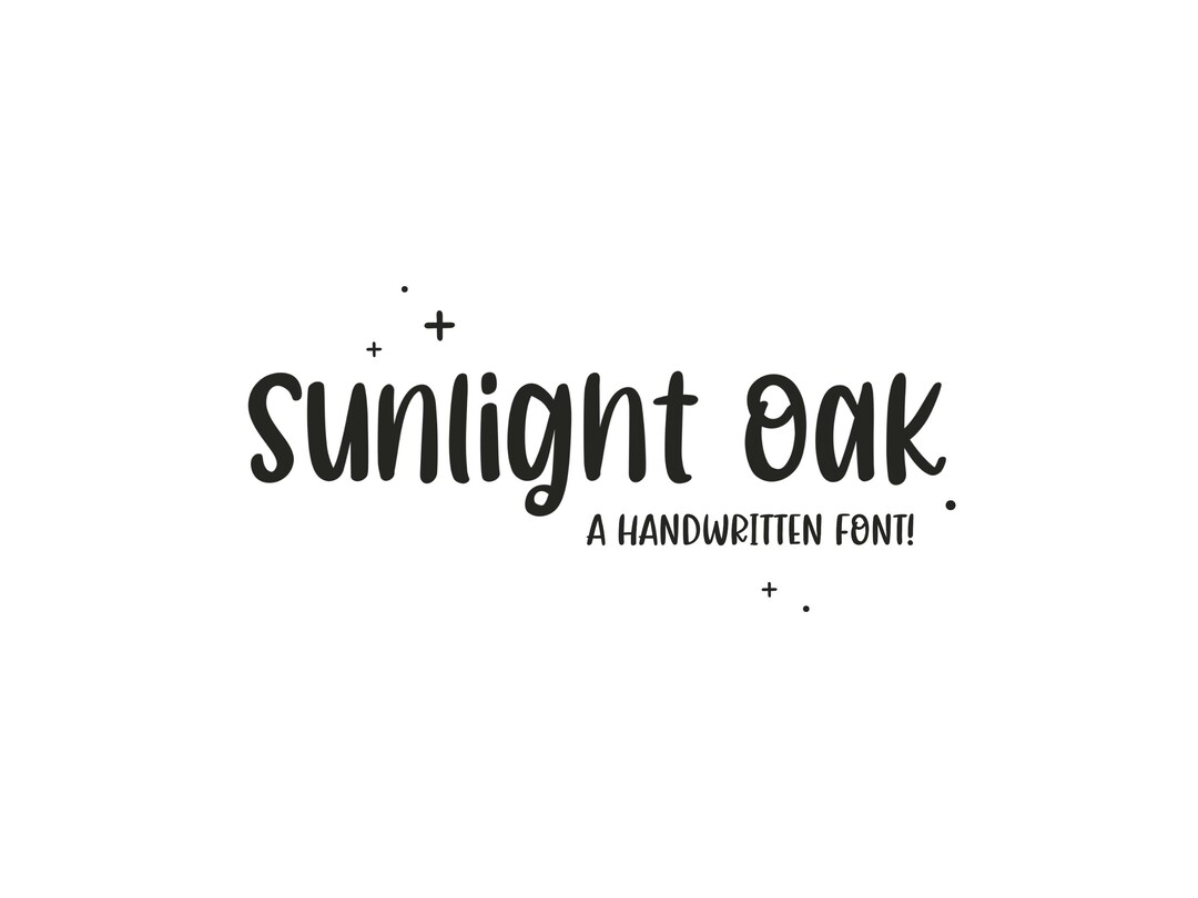 Sunlight Oak Font | Cricut Font, Handwritten Font, Hand-drawn Font ...