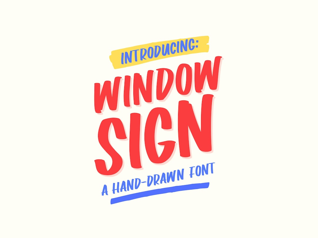Window Sign Font | Vintage Font, Cricut Font, Marker Font, Hand-drawn ...