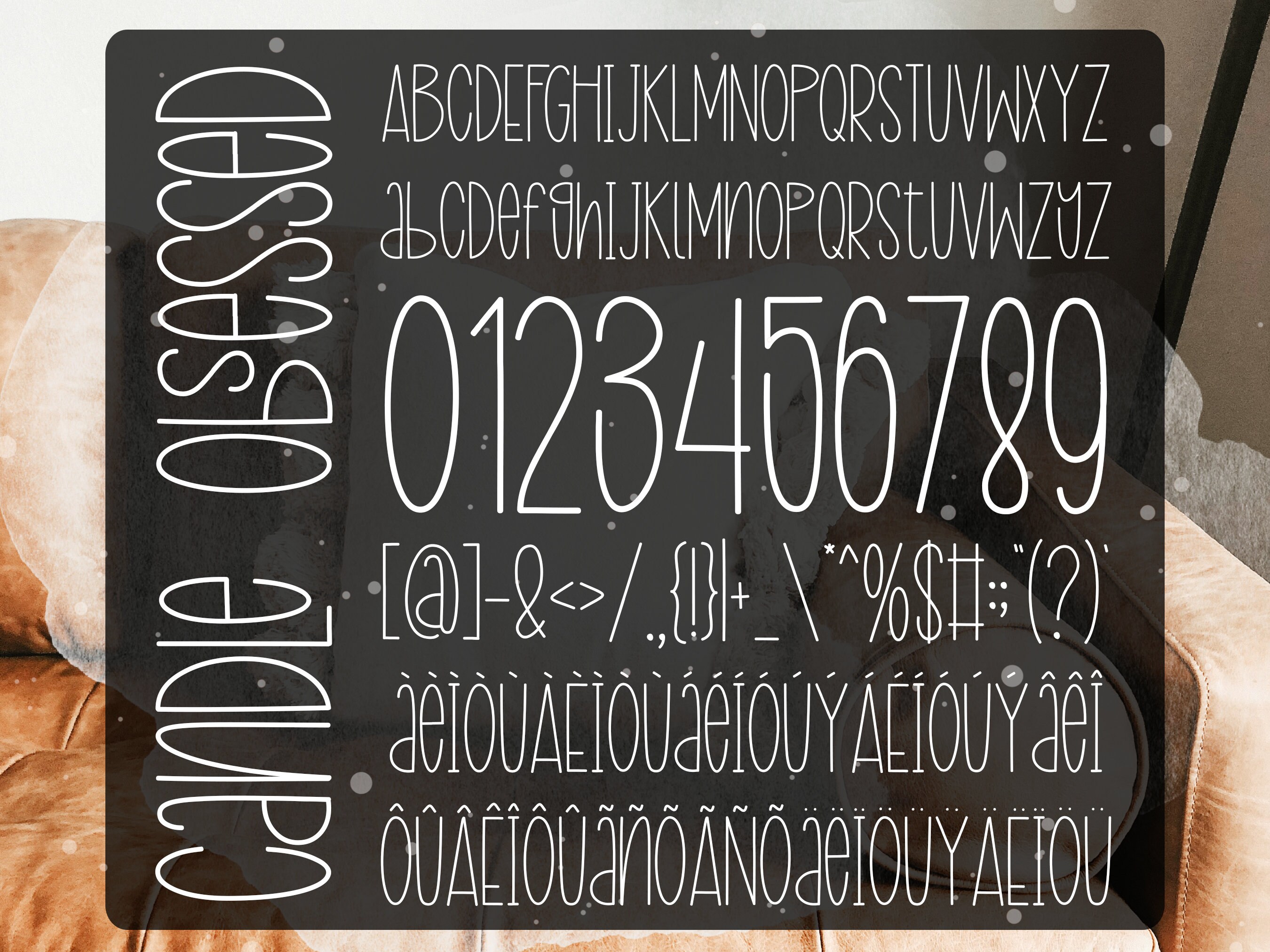 Candle Obsessed 3 Font Family Instant Digital Download - Etsy