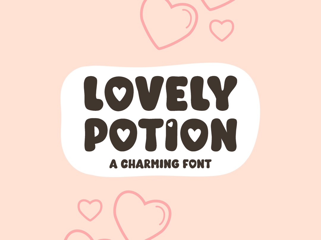 Lovely Potion Font | Instant Digital Download | Alphabet Typeface ...