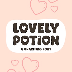 Lovely Potion Font | Instant Digital Download | Alphabet Typeface ...