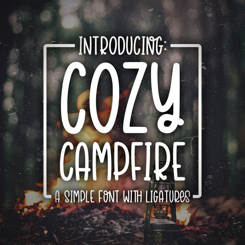 Cozy Campfire Hand Drawn Font With Ligatures Instant Digital - Etsy Ireland