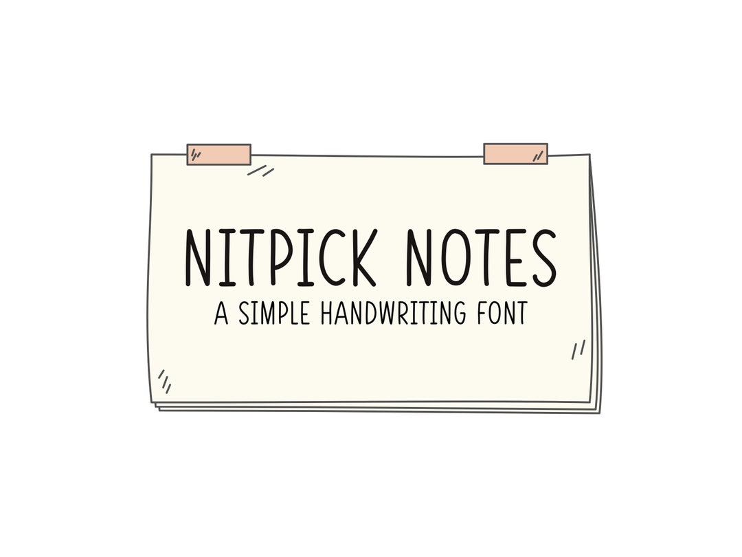 Nitpick Notes Font | Note-taking Font, Cricut Font, Planner Font ...