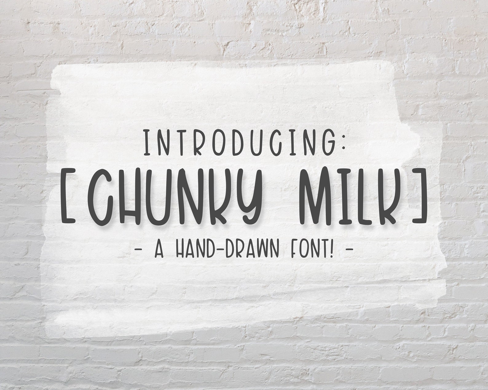Chunky Milk Hand Drawn Font - Instant Digital Download - Small Charming ...