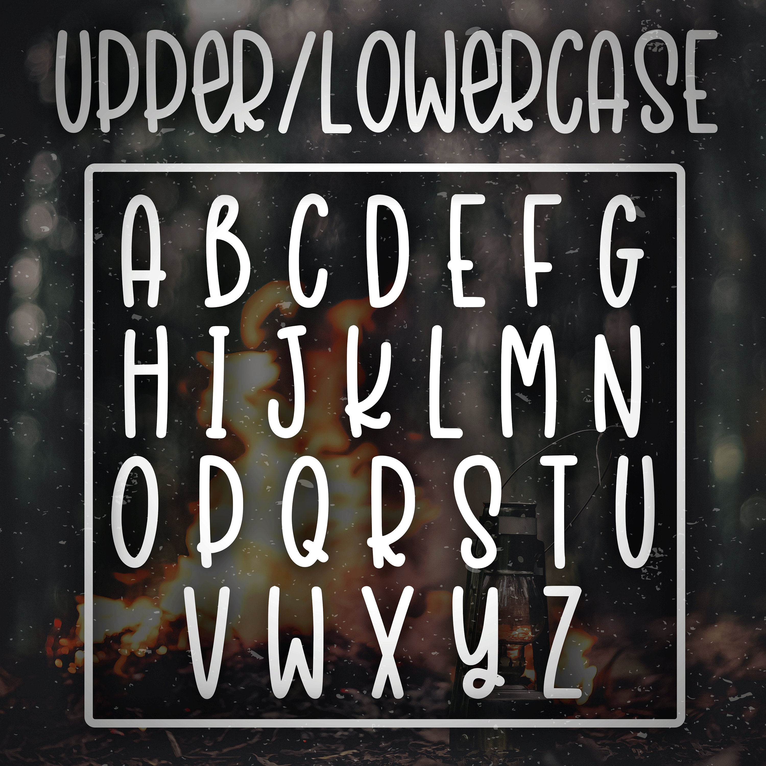 Cozy Campfire Hand Drawn Font With Ligatures Instant Digital | Etsy