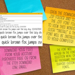 Nervous Notes Font | Instant Digital Download | Squiggle Handwriting ...