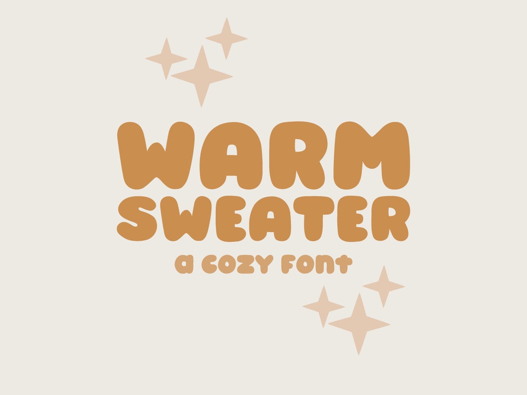 Warm Sweater Font | Instant Digital Download | Alphabet Typeface ...