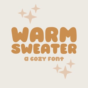 Warm Sweater Font | Instant Digital Download | Alphabet Typeface ...