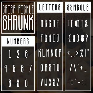 Crisp Pickle 3 Hand Crafted Fonts Instant Digital Download Simple Tall ...