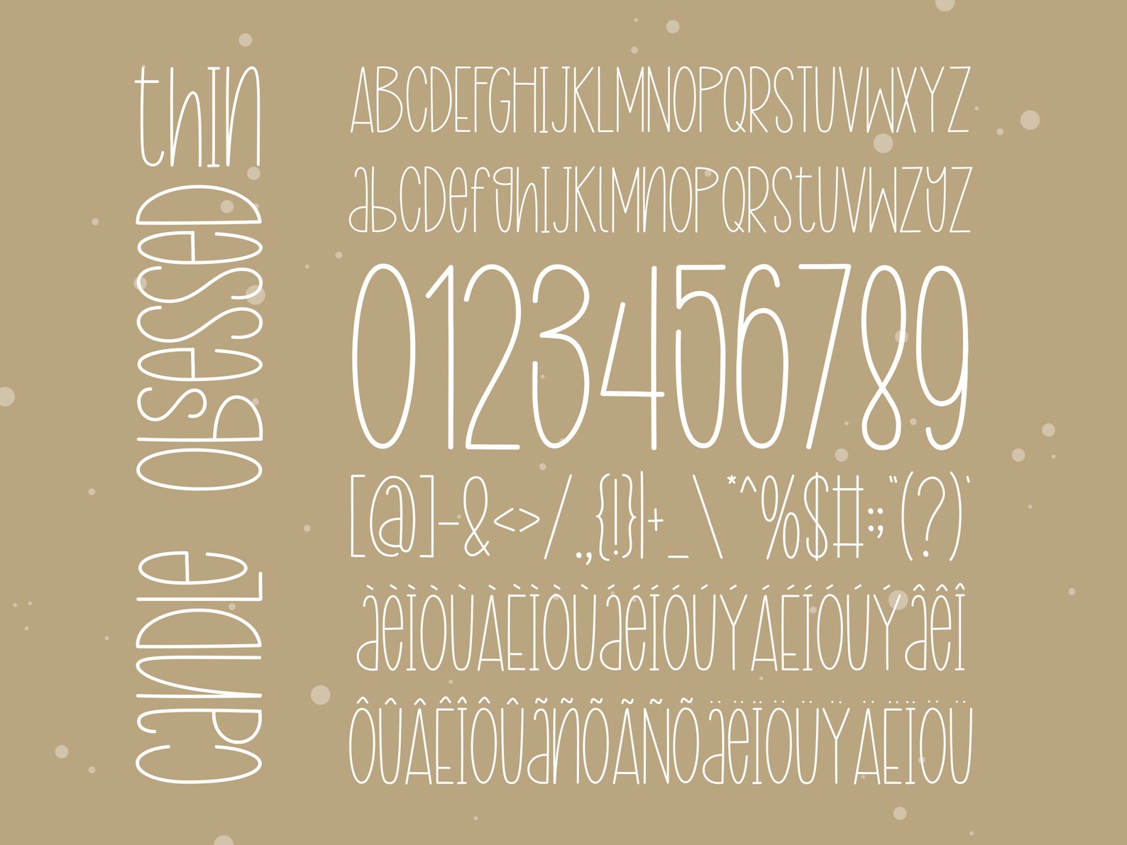 Candle Obsessed 3 Font Family- Instant Digital Download - Simple Tall ...