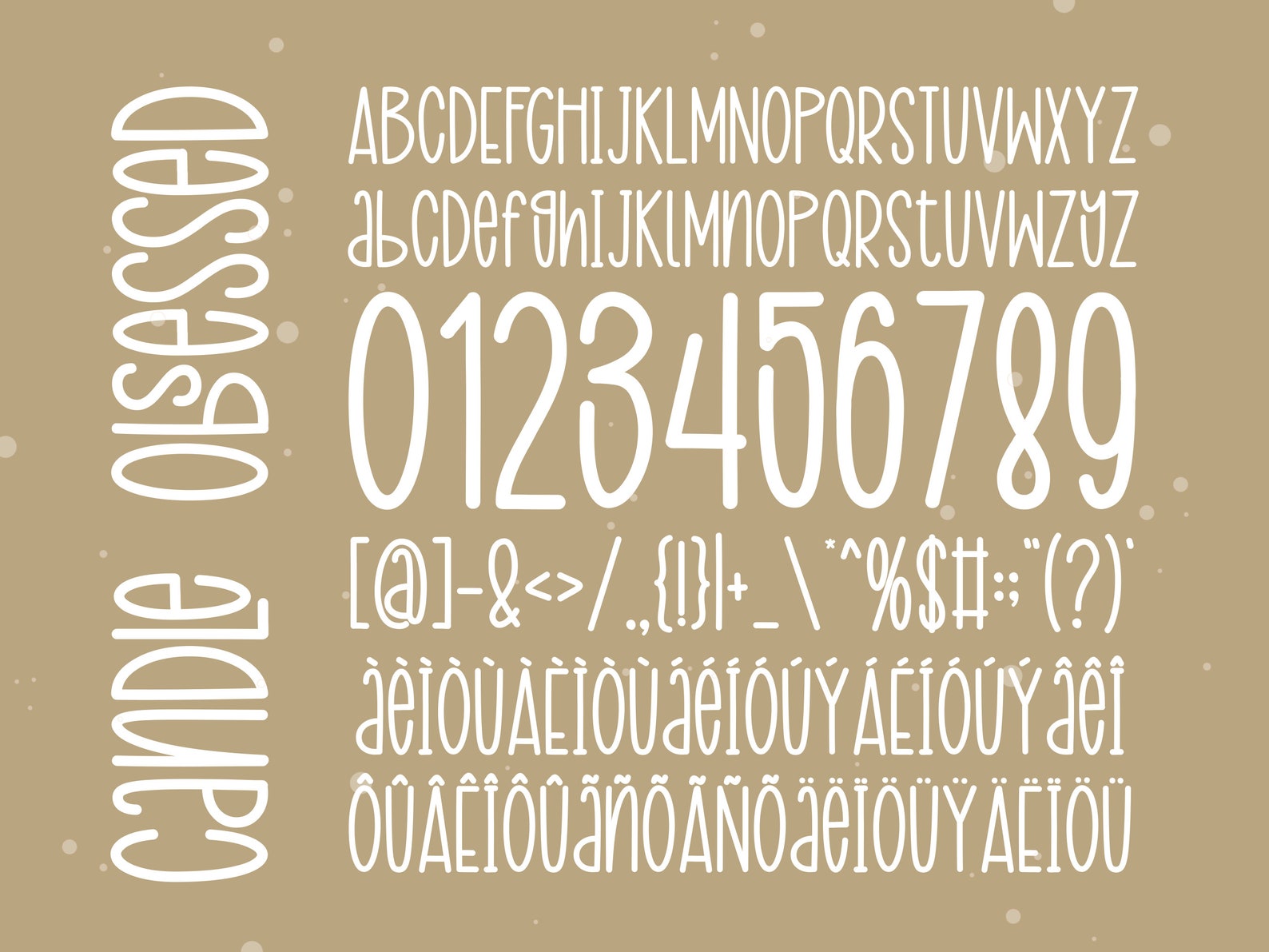 Candle Obsessed 3 Font Family- Instant Digital Download - Simple Tall ...