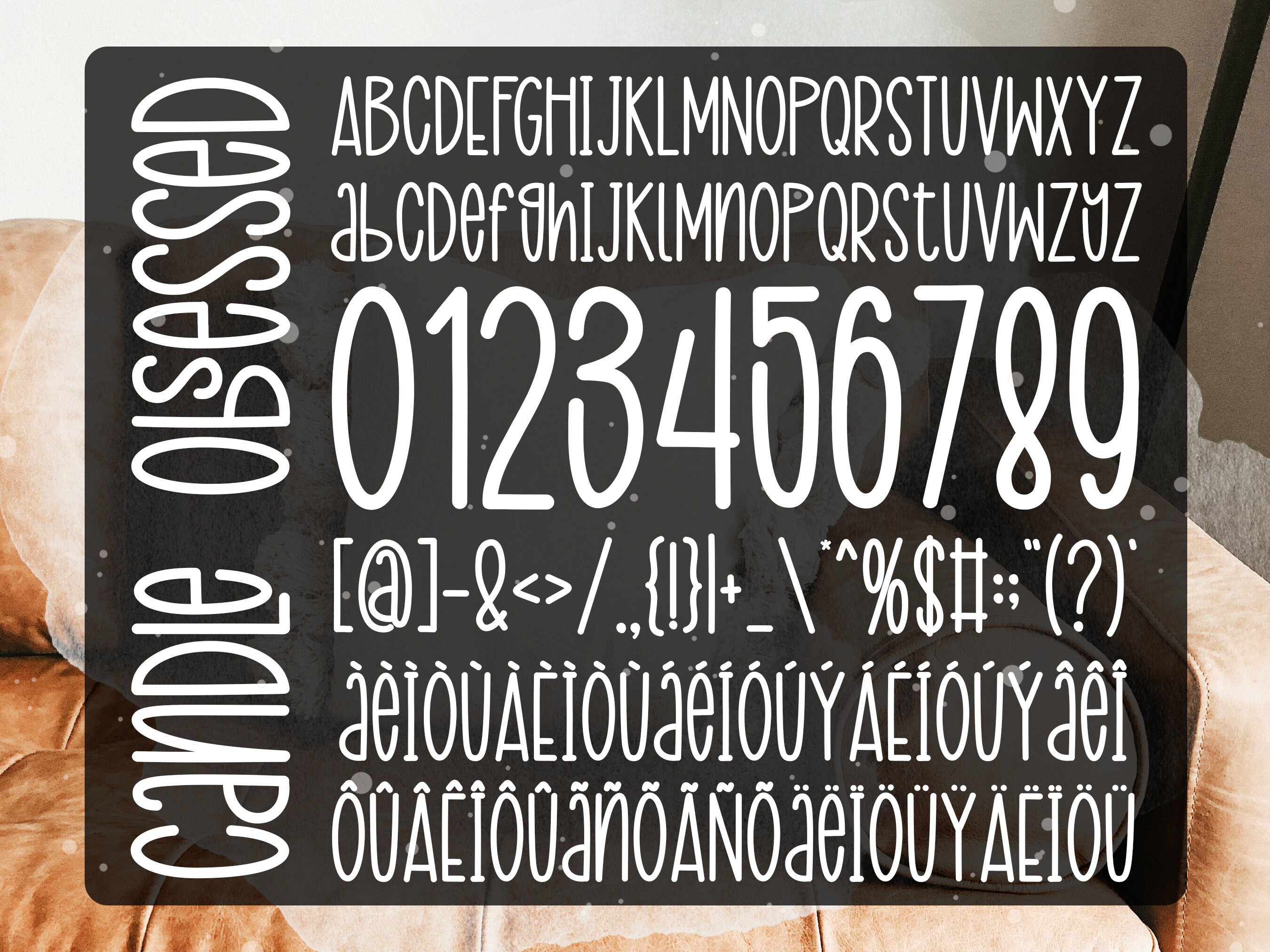 Candle Obsessed 3 Font Family Instant Digital Download - Etsy