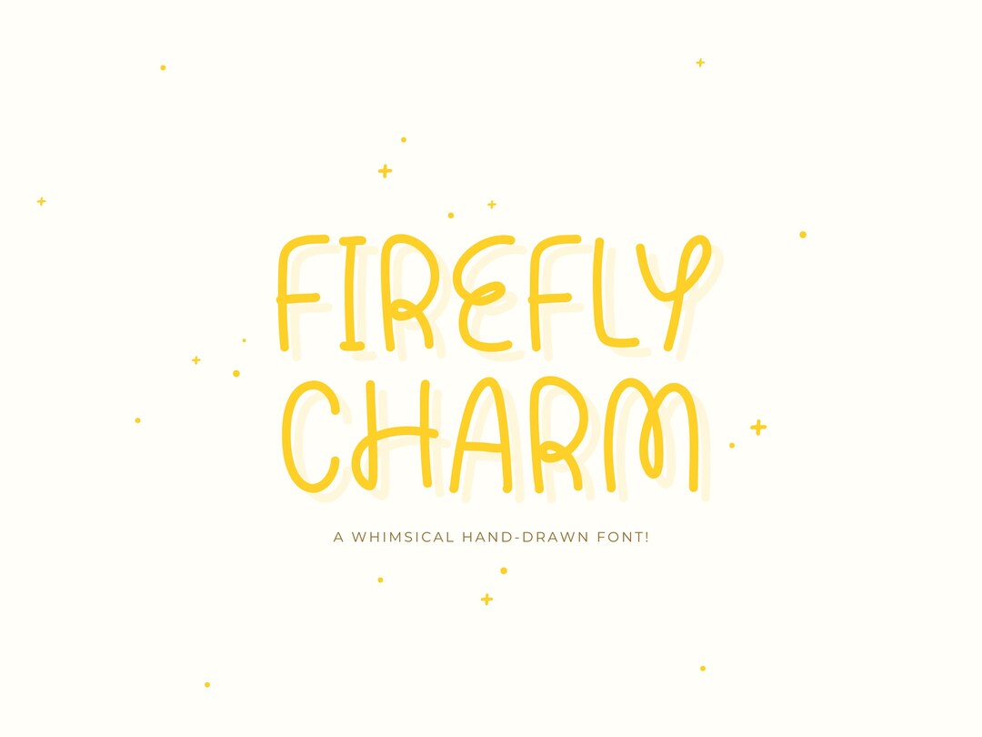 Firefly Charm Font | Cricut Font, Cute Font, Hand-drawn Font, Craft ...