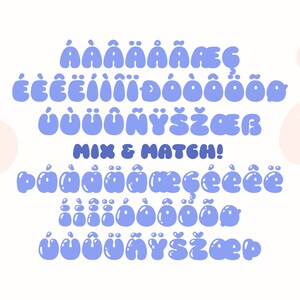 Boogie Bubble Thick Bubbly Font | Instant Digital Download | Alphabet ...