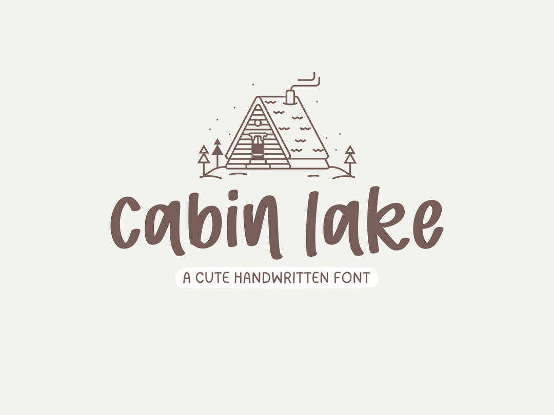 Cabin Lake Font | Cricut Font, Handwritten Font, Hand-drawn Font, Cute Font, Pretty Font ...