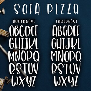 Sofa Pizza 2 Hand Drawn Fonts - Instant Digital Download - Fun ...