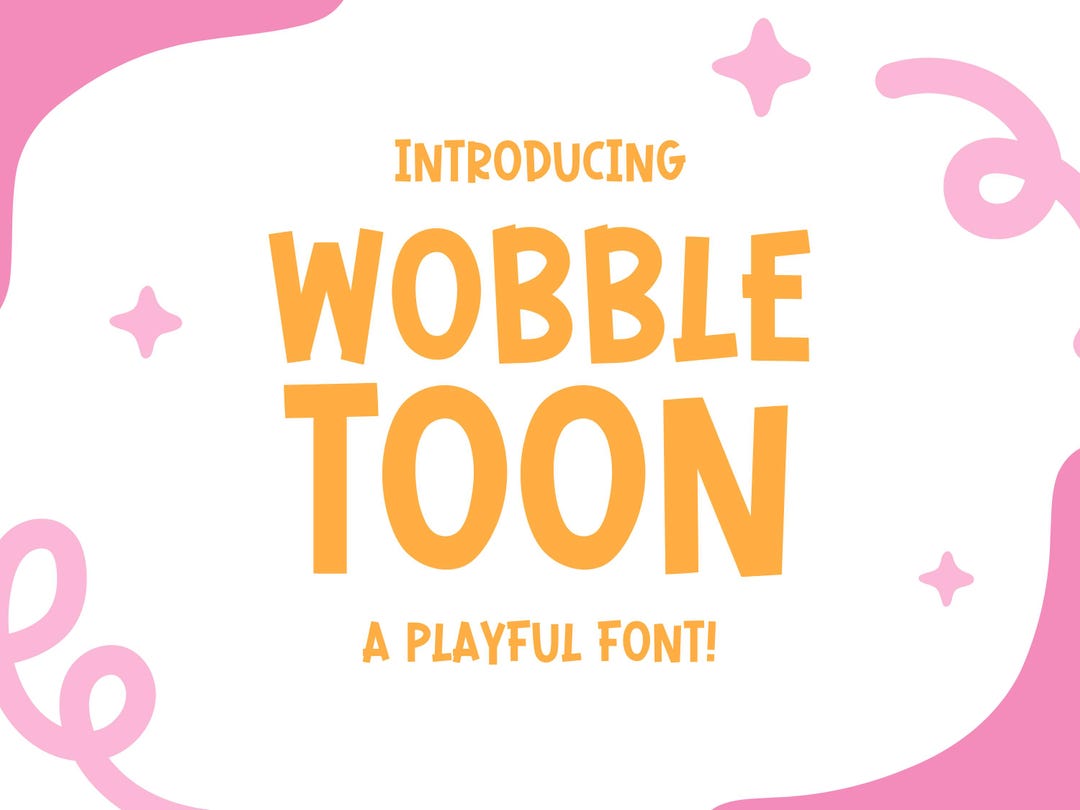 Wobble Toon Font | Playful Font, Hand-drawn Font, Cricut Font, Cute ...