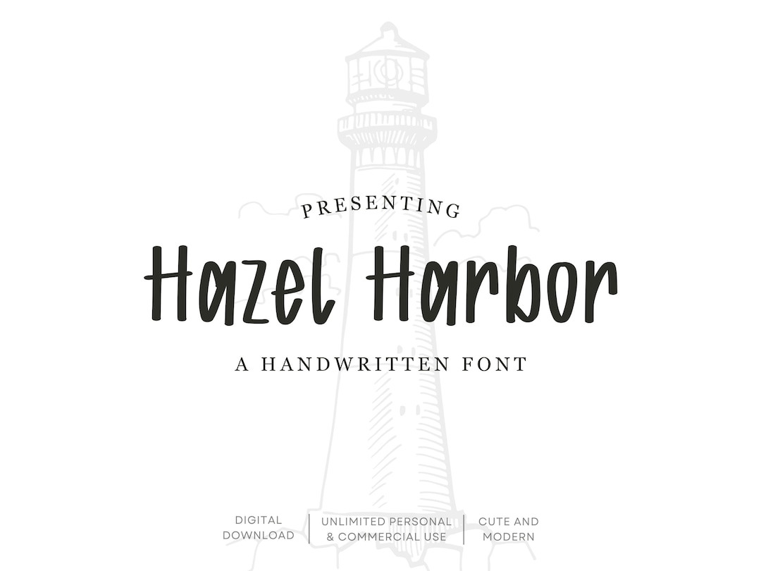 Hazel Harbor Font | Handwriting Font, Cricut Font, Handwritten Font ...
