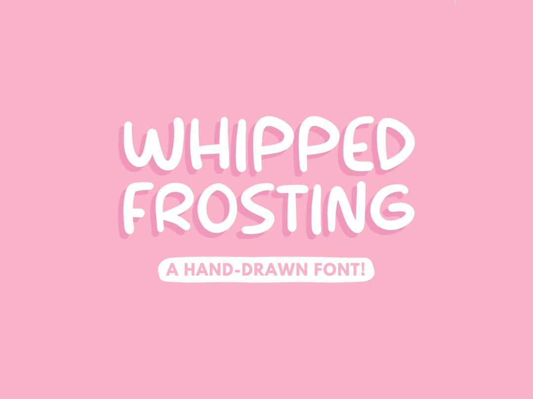 Whipped Frosting Font | Cricut Font, Procreate Font, Handwritten Font ...