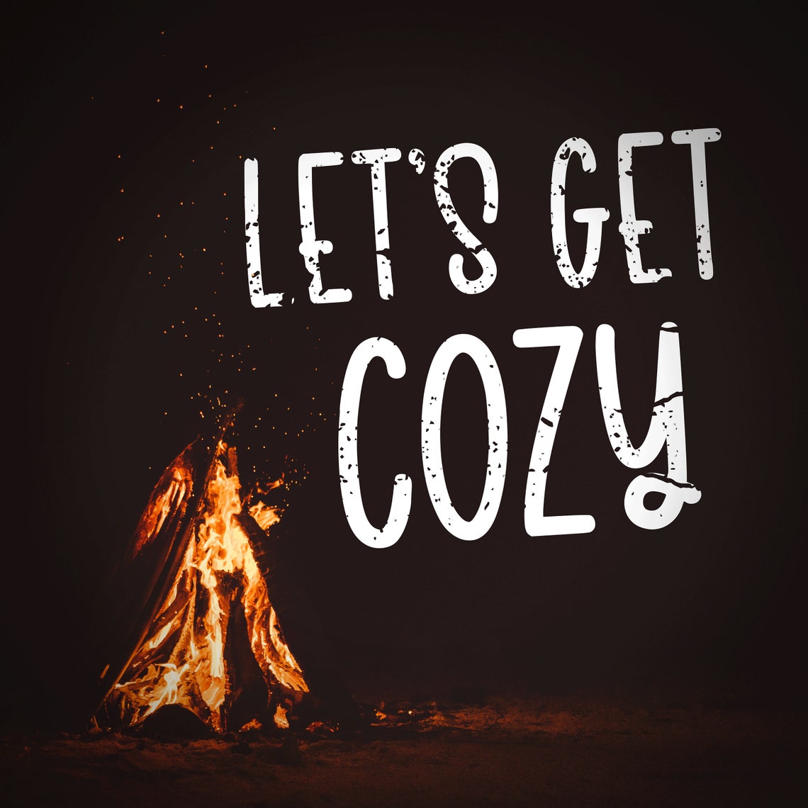 Cozy Campfire Hand Drawn Font With Ligatures Instant Digital | Etsy