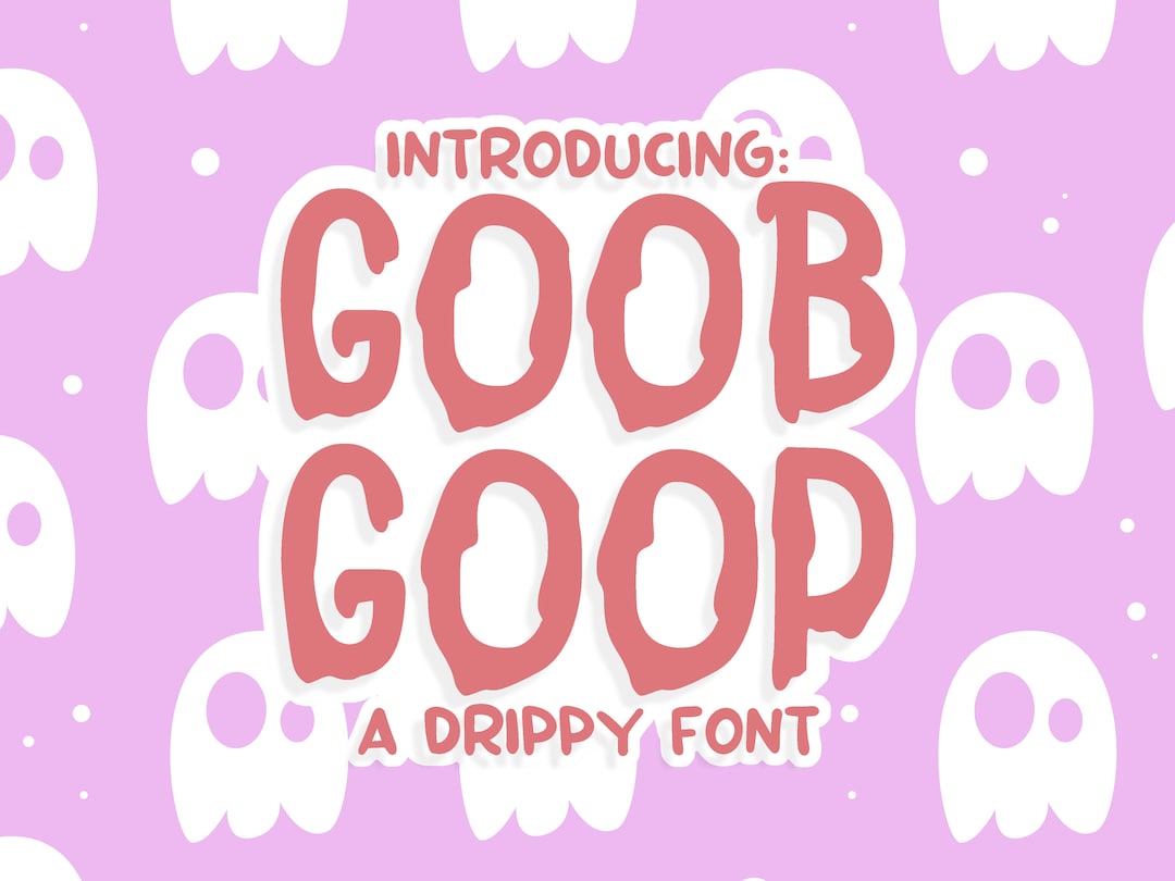 Goob Goop Font | Instant Digital Download | Drip Halloween Font ...