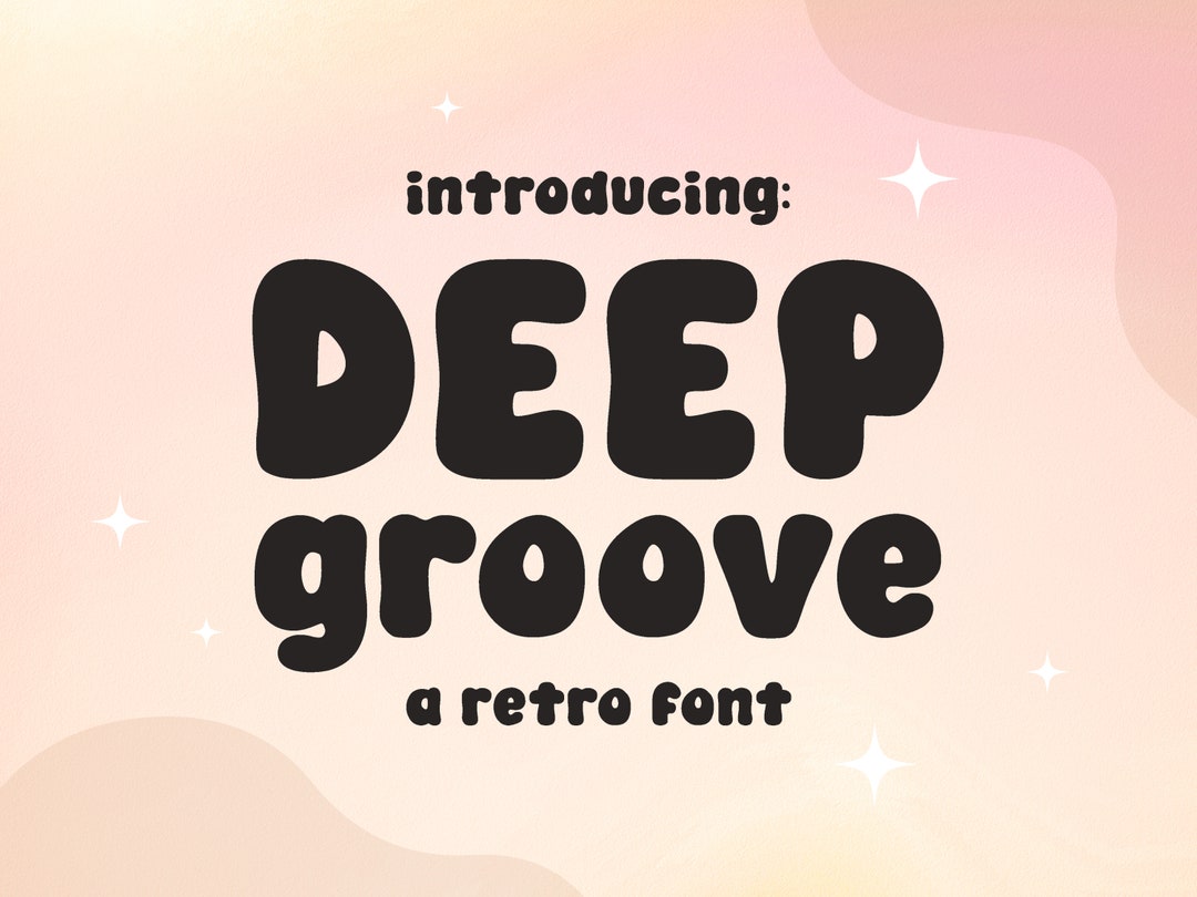Deep Groove Font | Cricut Font, Thick Font, Retro Font, Commercial Use ...