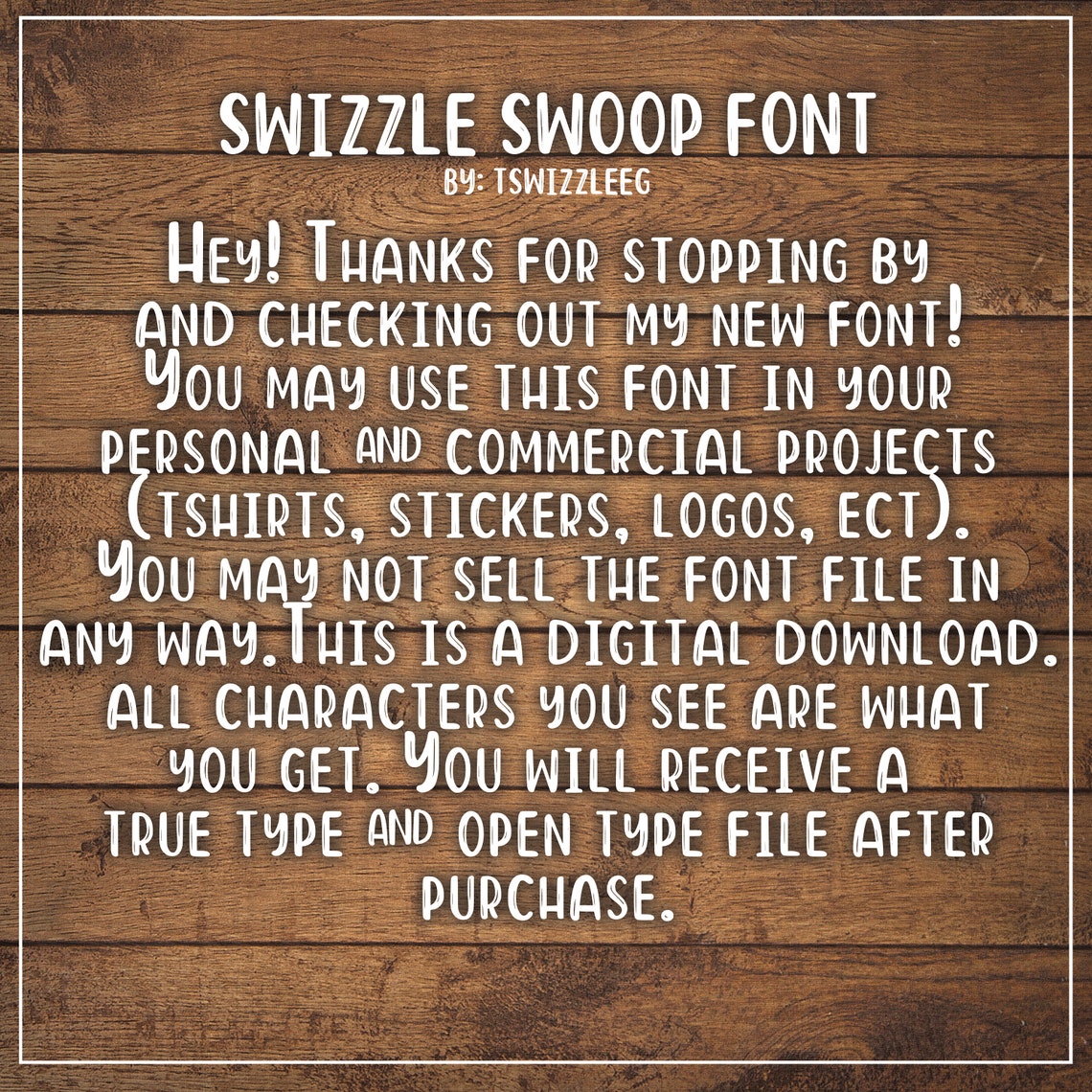 Swizzle Swoop Cute Thick Digital Font Alphabet Download Hand - Etsy