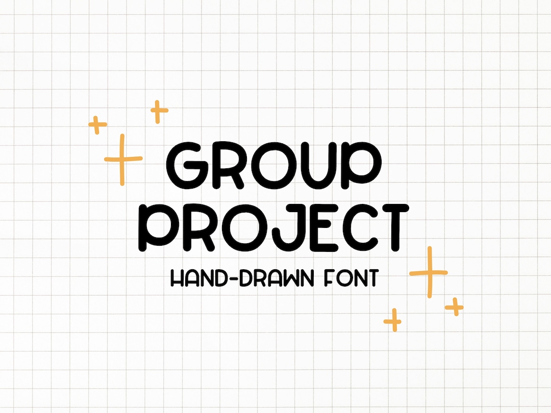 Group Project Font - Note Taking Font, Planner Font, Cricut Font, Hand ...