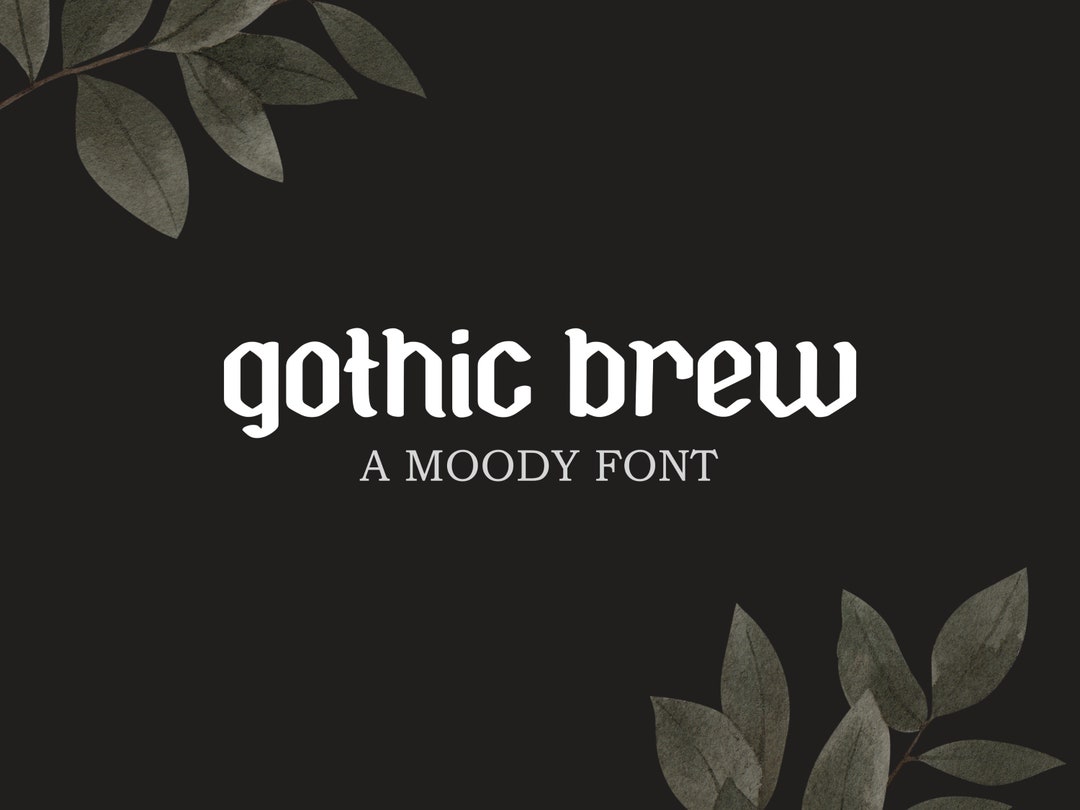Gothic Brew Font | Cricut Font, Handwritten Font, Hand-drawn Font ...