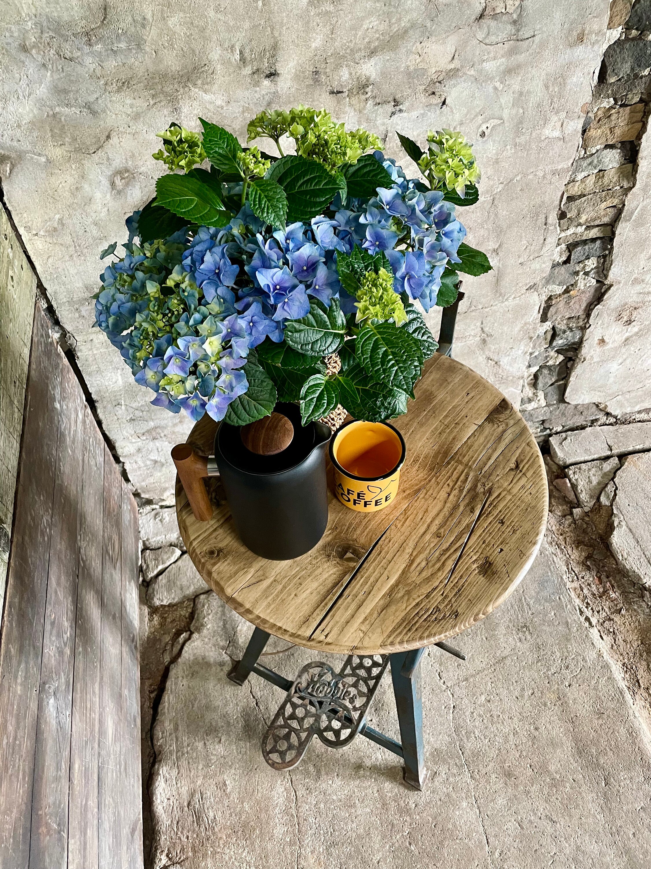 Ellis Antique and Repurposed Band Saw Side Table With Reclaimed ...