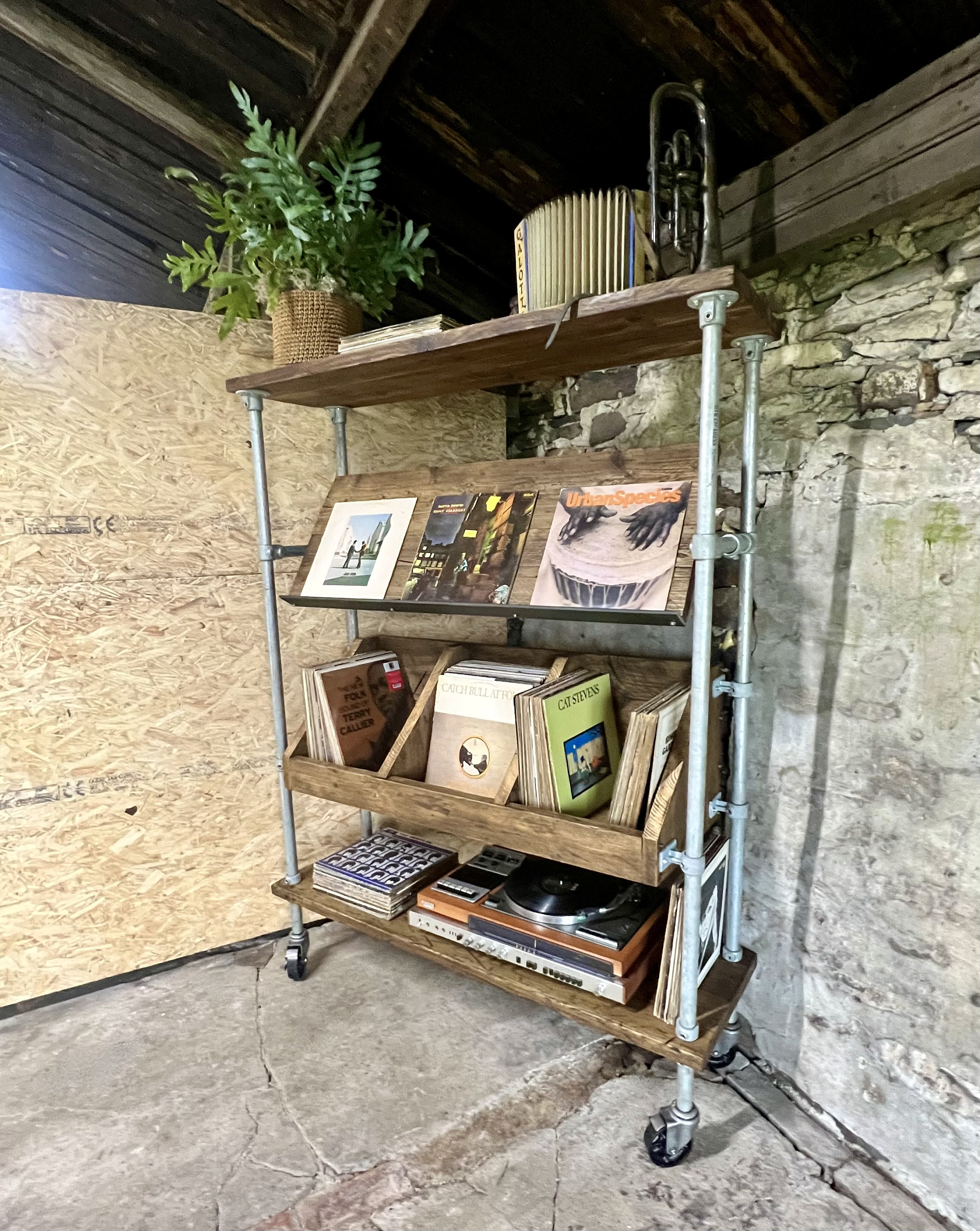 Warren Quadruple Layered Handmade Record/vinyl Storage, Display and ...