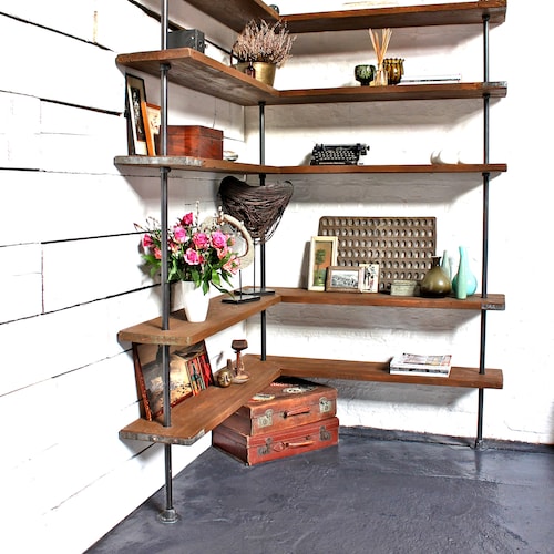 Metal floor shelf store