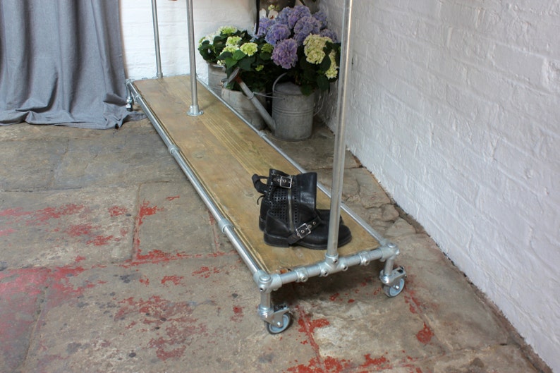 Michelle Galvanised Steel Pipe Clothes Rail / Rack With a Pipe Framed ...