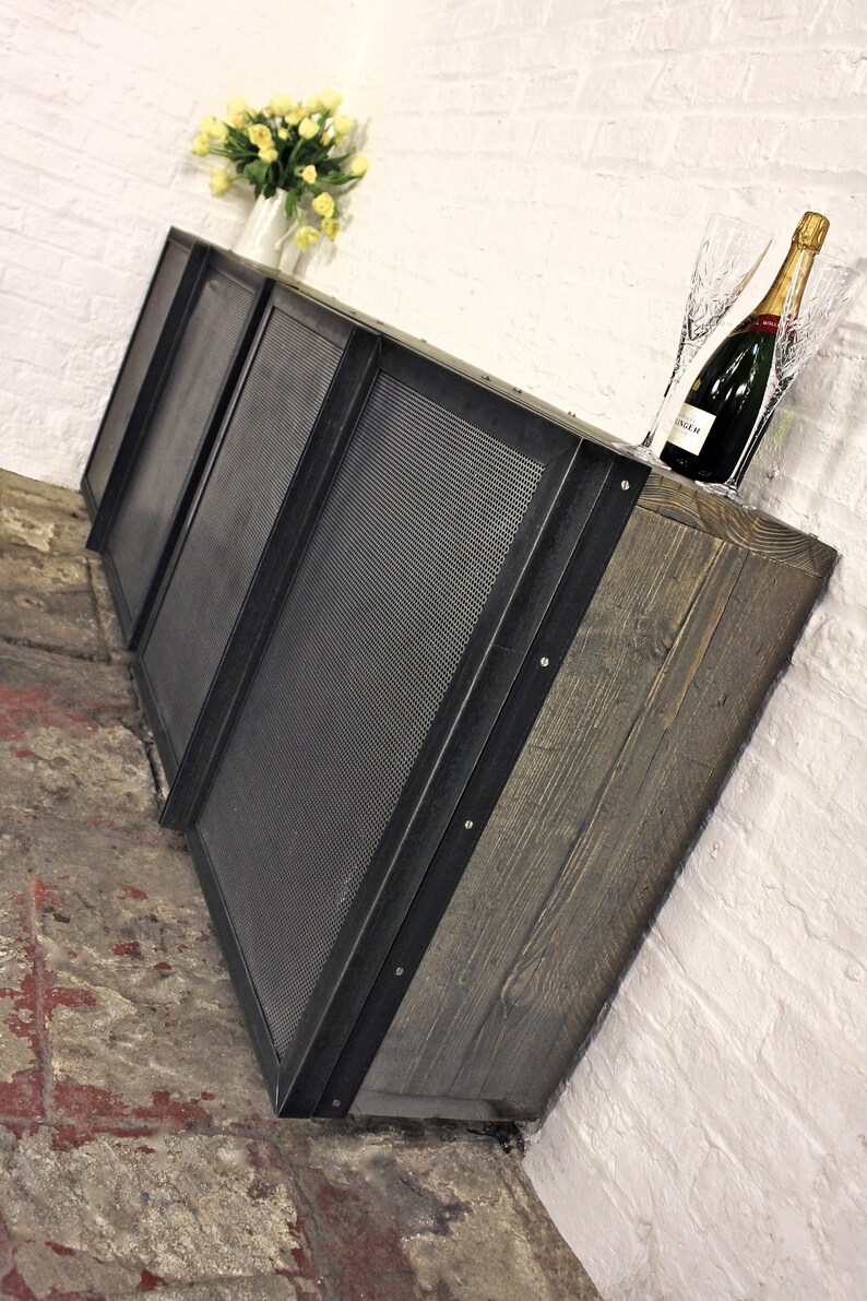 Siobhan Industrial Reclaimed Scaffolding and Perforated Steel Four Door ...