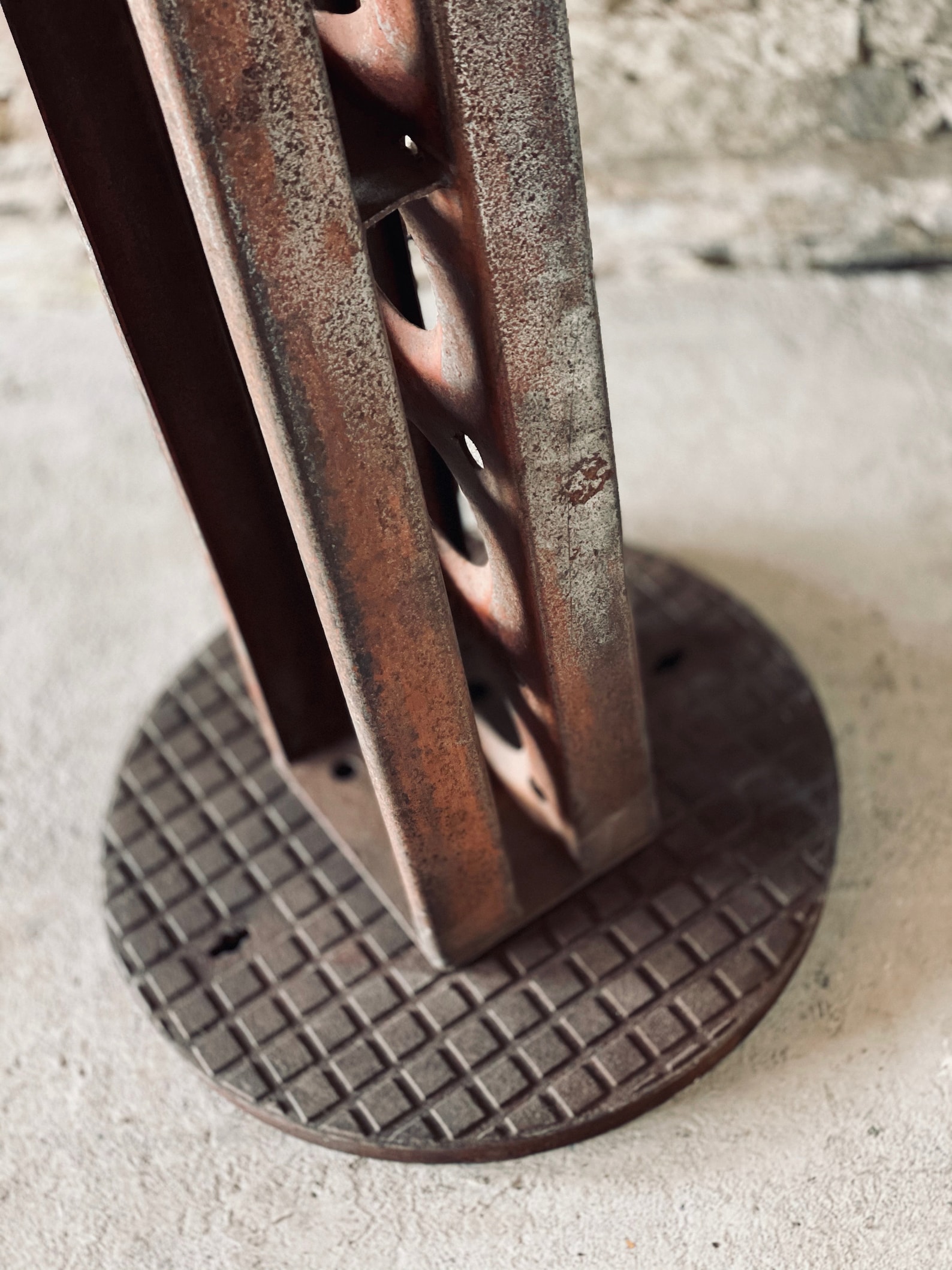 Dino Reclaimed Manhole Bar Table With a Heavy Steel Pedestal - Etsy