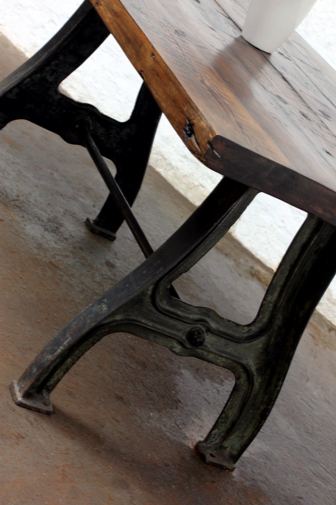 Jeremie 150 Year Old Reclaimed Wooden Roof Rafters Table - Etsy UK