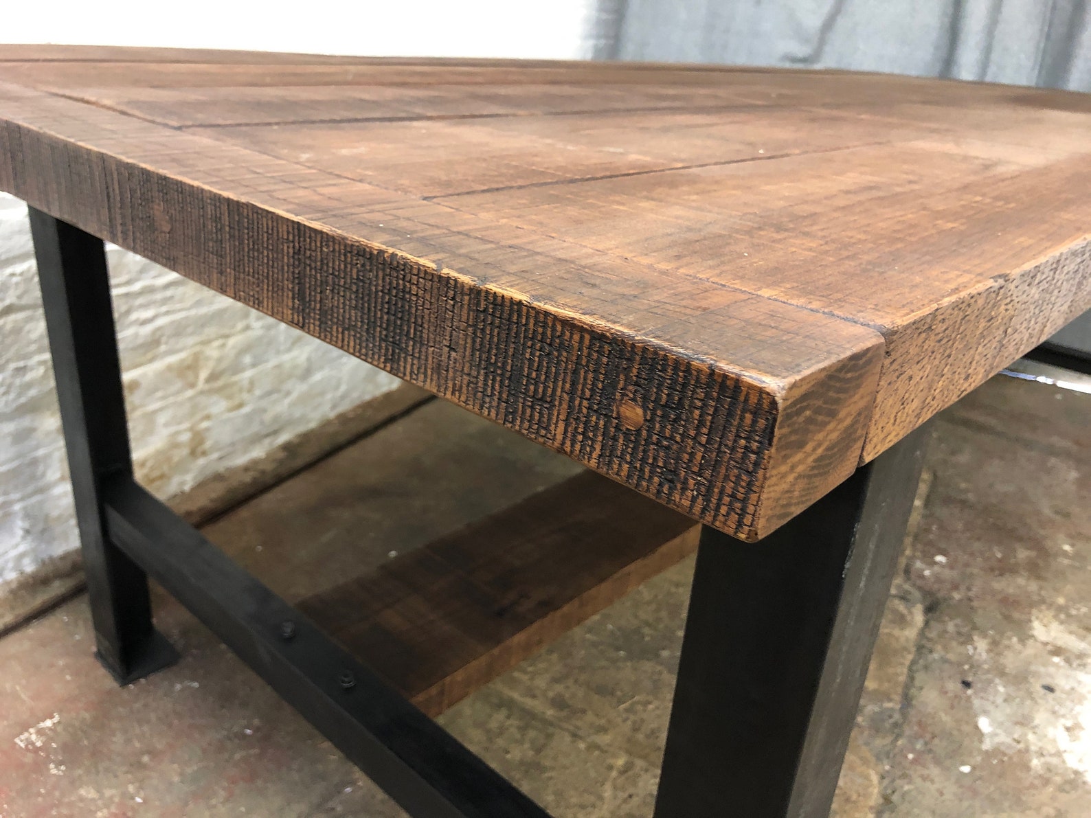 Rix Vintage/antique Style Breadboard Table/ Oak Dining Table Bespoke ...