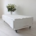 Molton White Painted Reclaimed Scaffolding Board Long Low Coffee Table ...