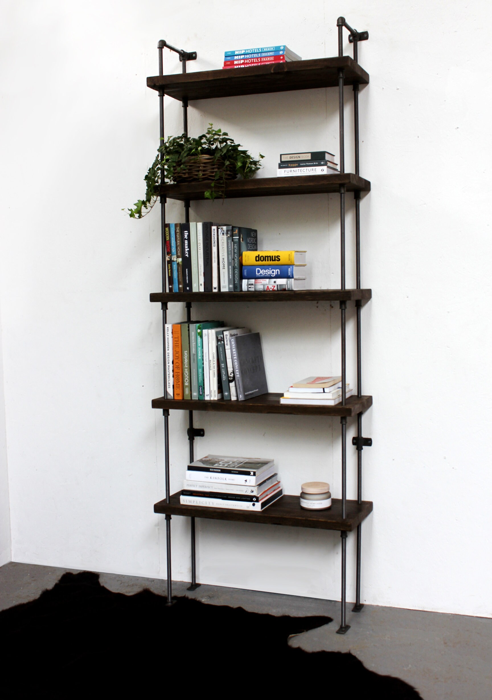 Stroud Bespoke Reclaimed Scaffolding Boards and Steel Shelving/bookcase ...