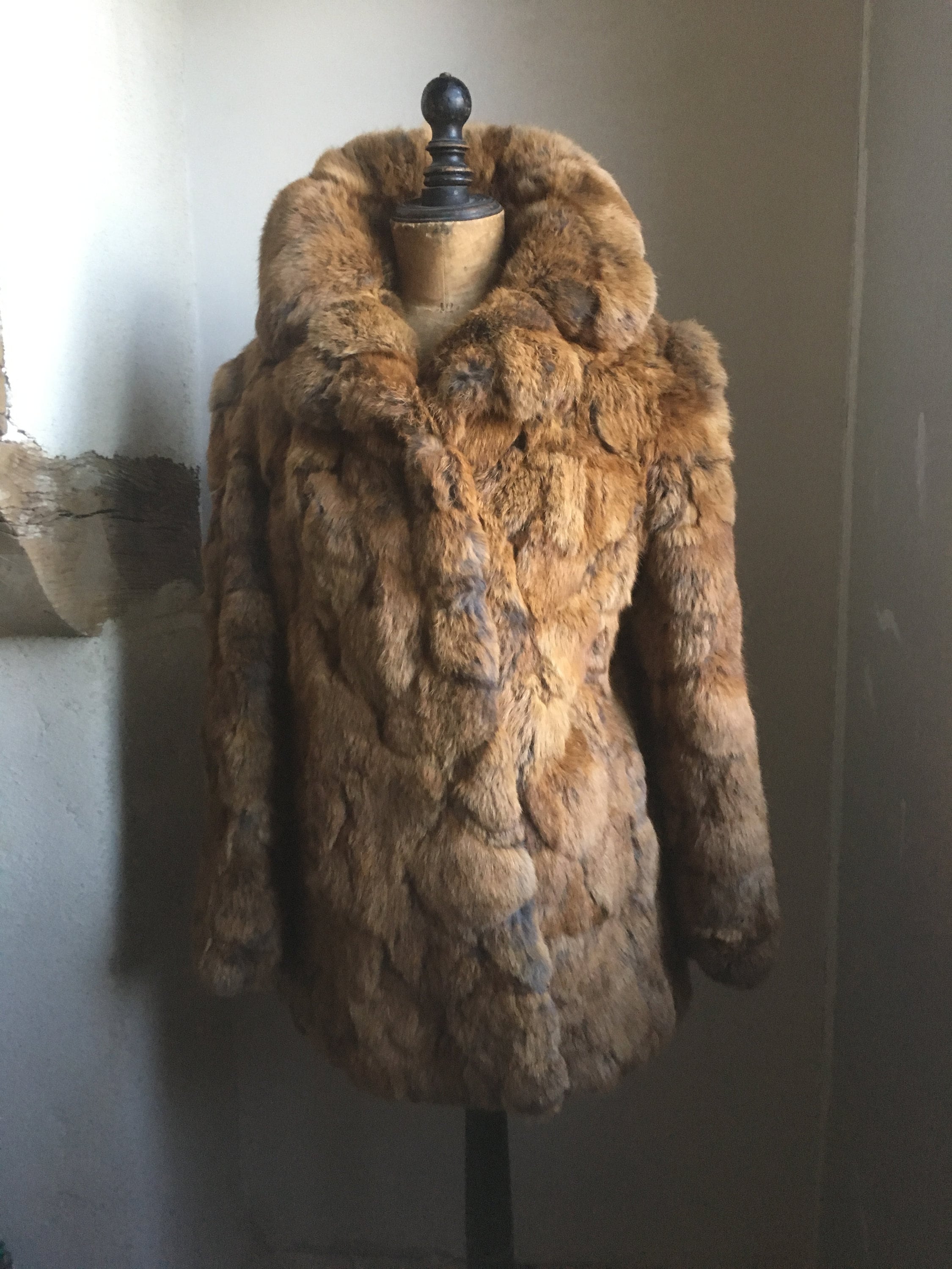 Vintage Rabbit Fur Coat 60s - Etsy