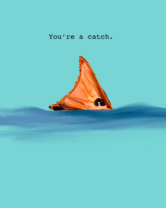 You're a Catch-love Anniversary Card Fish Digital | Etsy