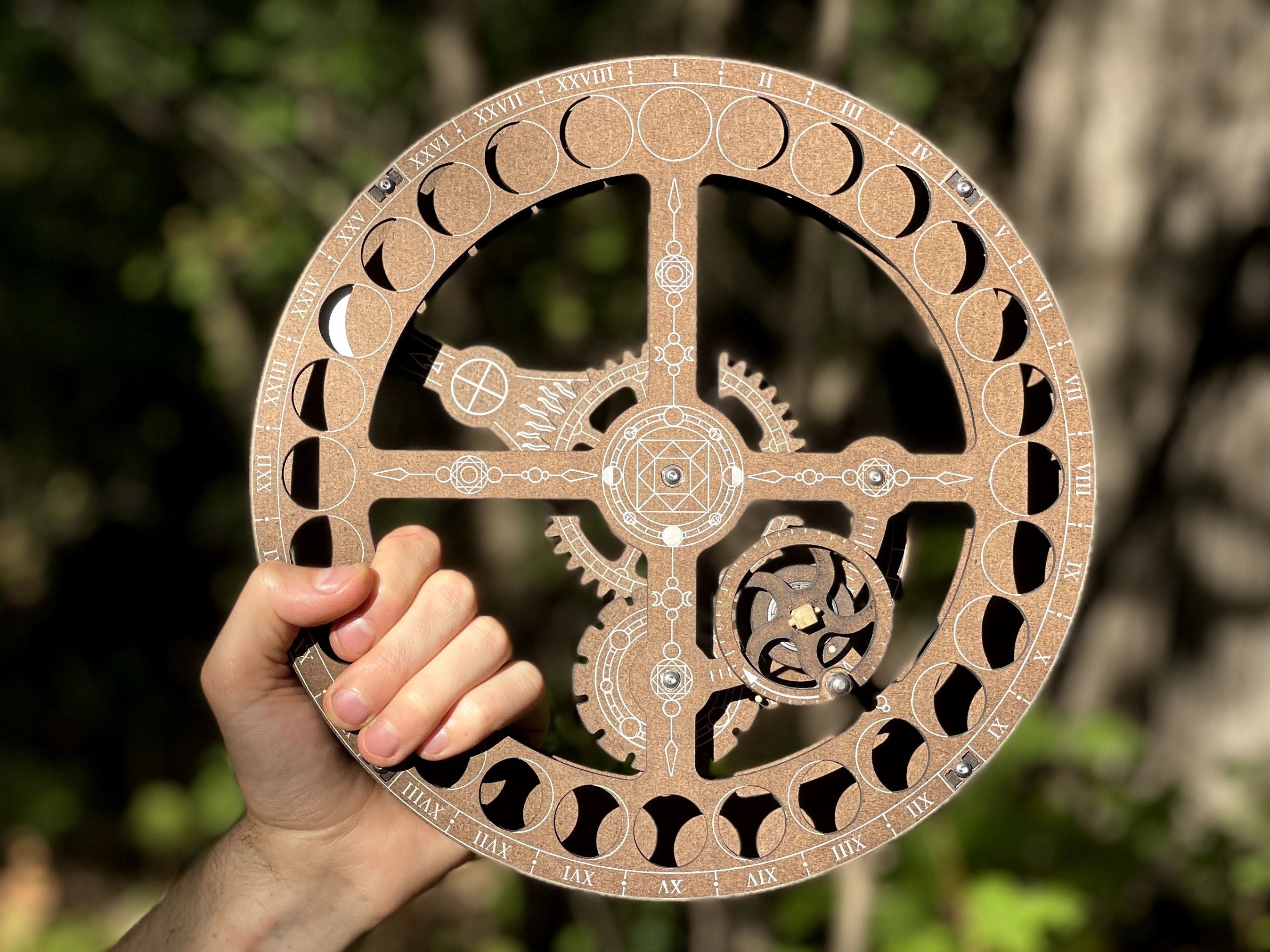 Perpetual Lunar Calendar Clockwork Moon Phase Tracker | Etsy