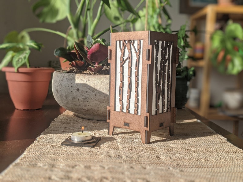 Tea Light Lantern Flat-pack Kit birch - Etsy
